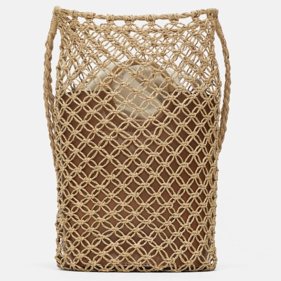 Zara | Bags | Zara Net Bucket Bag | Poshmark